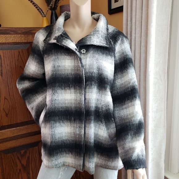 Me Jane | Jackets & Coats | Plaidwoolblendjacket | Poshmark